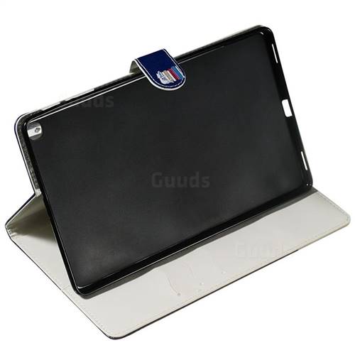 Blue Pink Marble Smooth Leather Tablet Wallet Case for Samsung Galaxy ...