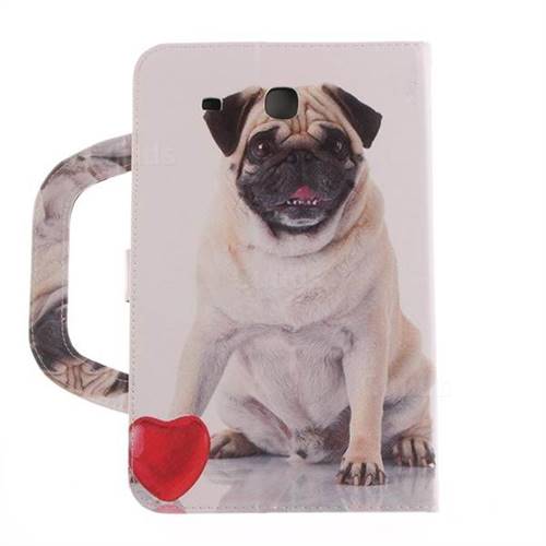 Pug Dog Handbag Tablet Leather Wallet Flip Cover for Samsung Galaxy Tab ...