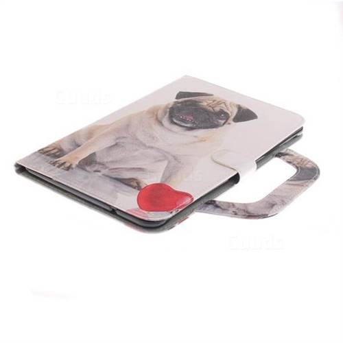 Pug Dog Handbag Tablet Leather Wallet Flip Cover for Samsung Galaxy Tab ...
