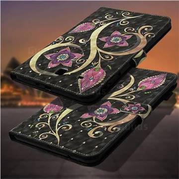Peacock Flower 3D Painted Leather Wallet Tablet Case for Samsung Galaxy ...