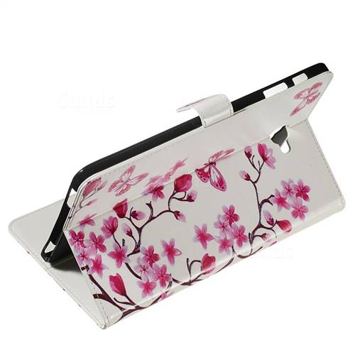 Rose Butterfly Flower Smooth Leather Tablet Wallet Case for Samsung ...