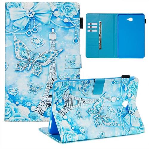 Tower Butterfly Matte Leather Wallet Tablet Case for Samsung Galaxy Tab ...