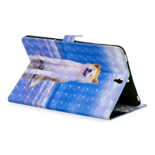 Smiley Shiba Inu 3D Painted Leather Tablet Wallet Case for Samsung ...