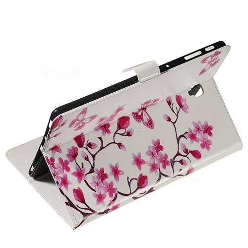 Rose Butterfly Flower Smooth Leather Tablet Wallet Case for Samsung ...
