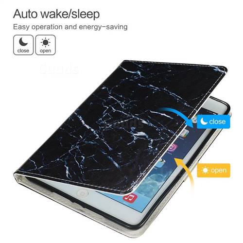 Black Marble Smooth Leather Tablet Wallet Case for Samsung Galaxy Tab ...