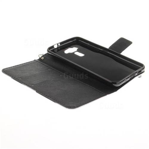 Not Touch My Phone Hand Strap Leather Wallet Case for Asus Zenfone 3 ...