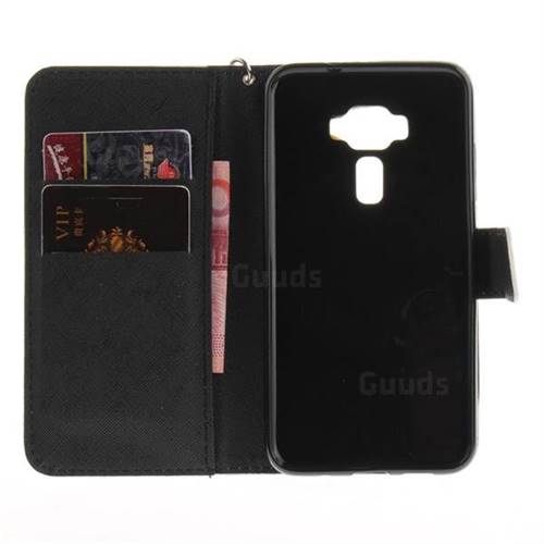 Not Touch My Phone Hand Strap Leather Wallet Case for Asus Zenfone 3 ...