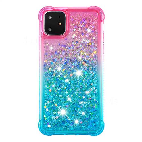 Rainbow Gradient Liquid Glitter Quicksand Sequins Phone Case for iPhone ...