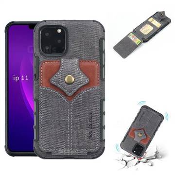 Maple Pattern Canvas Multi-function Leather Phone Back Cover for iPhone ...