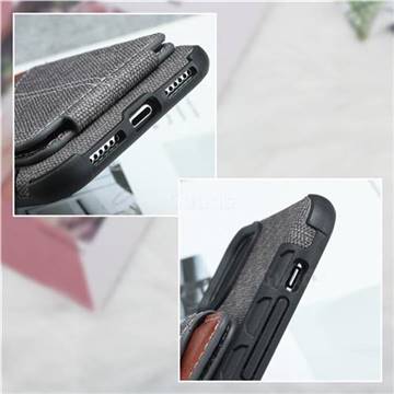 Maple Pattern Canvas Multi-function Leather Phone Back Cover for iPhone ...