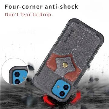 Maple Pattern Canvas Multi-function Leather Phone Back Cover for iPhone ...