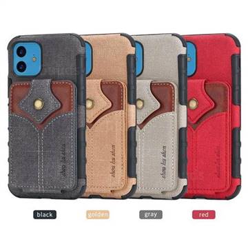 Maple Pattern Canvas Multi-function Leather Phone Back Cover for iPhone ...