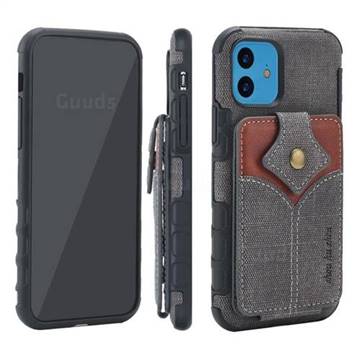 Maple Pattern Canvas Multi-function Leather Phone Back Cover for iPhone ...