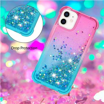 Rainbow Gradient Liquid Glitter Quicksand Sequins Phone Case for iPhone ...
