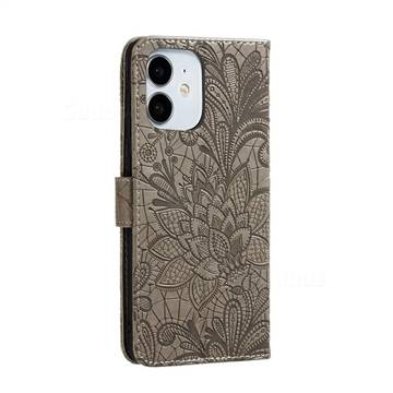 Intricate Embossing Lace Jasmine Flower Leather Wallet Case for iPhone ...
