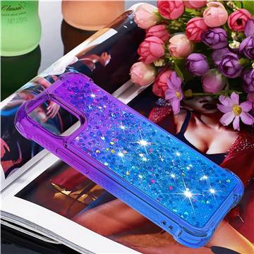 Rainbow Gradient Liquid Glitter Quicksand Sequins Phone Case for iPhone ...