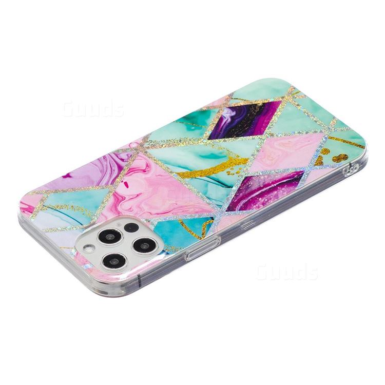 Triangular Marble Painted Galvanized Electroplating Soft Phone Case ...