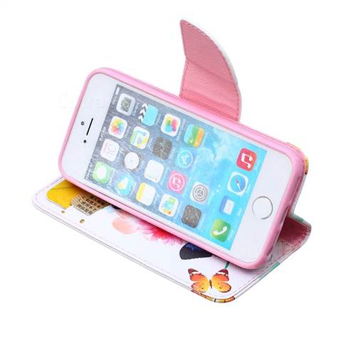 Vivid Flying Butterflies Leather Wallet Case for iPhone 5s / iPhone 5 ...