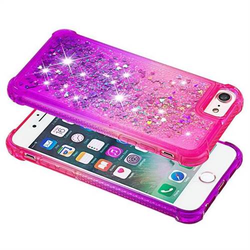 Rainbow Gradient Liquid Glitter Quicksand Sequins Phone Case for iPhone ...