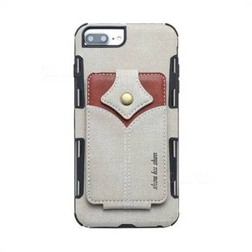 Maple Pattern Canvas Multi-function Leather Phone Back Cover for iPhone ...