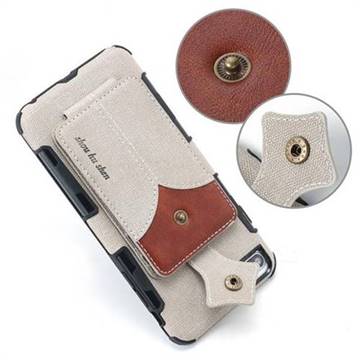 Maple Pattern Canvas Multi-function Leather Phone Back Cover for iPhone ...