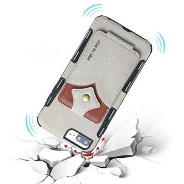 Maple Pattern Canvas Multi-function Leather Phone Back Cover for iPhone ...