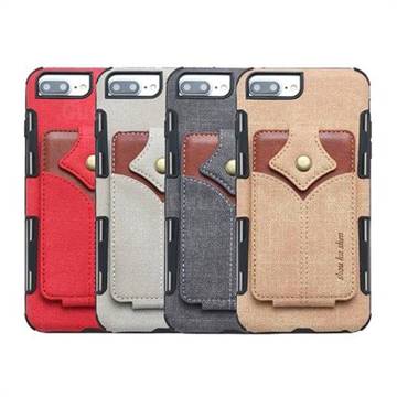 Maple Pattern Canvas Multi-function Leather Phone Back Cover for iPhone ...
