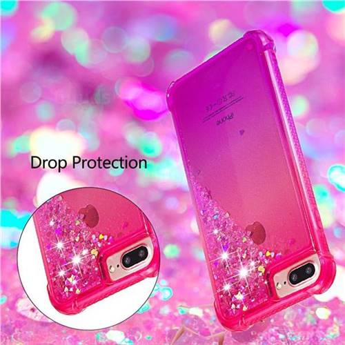 Rainbow Gradient Liquid Glitter Quicksand Sequins Phone Case for iPhone ...