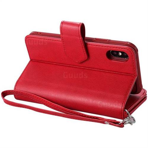 Retro Luxury Multifunction Zipper Leather Phone Wallet for iPhone XS ...