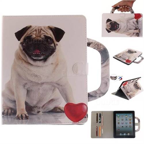 Pug Dog Handbag Tablet Leather Wallet Flip Cover for iPad 4 the New ...