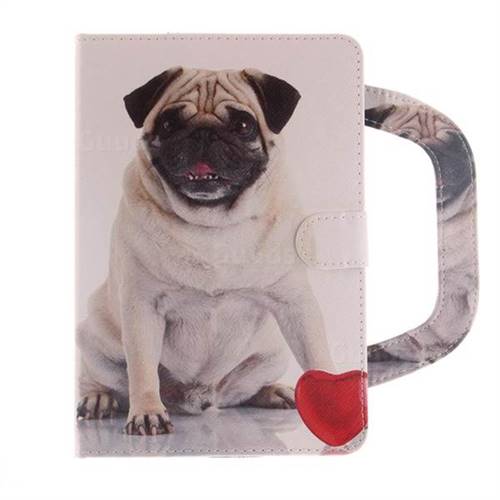 Pug Dog Handbag Tablet Leather Wallet Flip Cover for iPad Air iPad5 ...