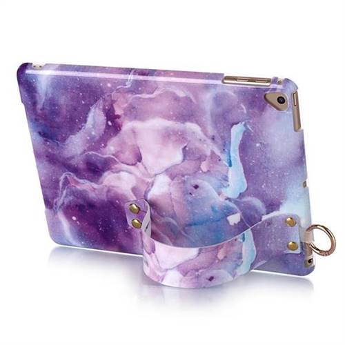 Dream Purple Marble Clear Bumper Glossy Rubber Silicone Wrist Band ...