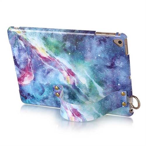 Blue Starry Sky Marble Clear Bumper Glossy Rubber Silicone Wrist Band ...