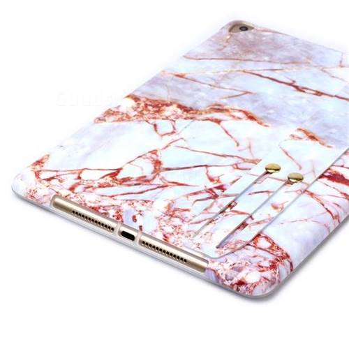 White Stone Marble Clear Bumper Glossy Rubber Silicone Wrist Band ...