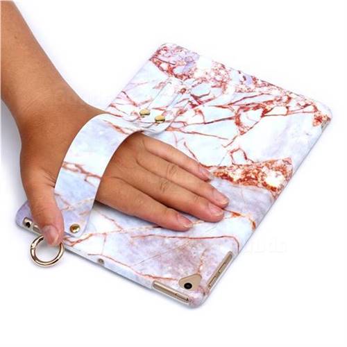 White Stone Marble Clear Bumper Glossy Rubber Silicone Wrist Band ...