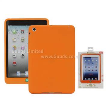 Slim Soft Silicone Case with Home Button for iPad Mini - Orange ...