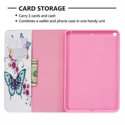 Peach Butterflies Folio Stand Leather Wallet Case for iPad Mini 5 Mini5 ...
