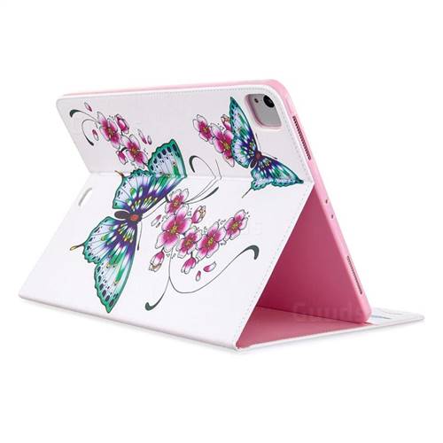 Peach Butterflies Folio Stand Leather Wallet Case for Apple iPad Pro 12 ...