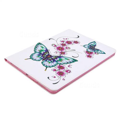 Peach Butterflies Folio Stand Leather Wallet Case for Apple iPad Pro 12 ...