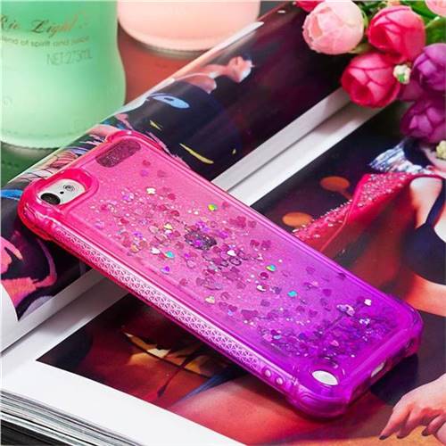 Rainbow Gradient Liquid Glitter Quicksand Sequins Phone Case for iPod ...